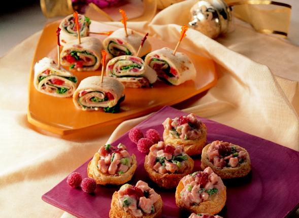 Turkey Club Tortilla Roll Ups